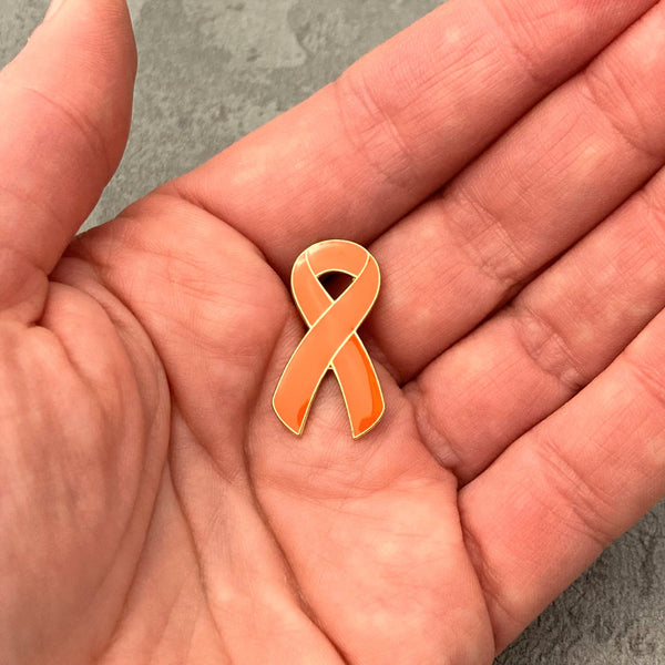 COPD Awareness Ribbon Pin - Orange Badge - Butler and Grace Ltd