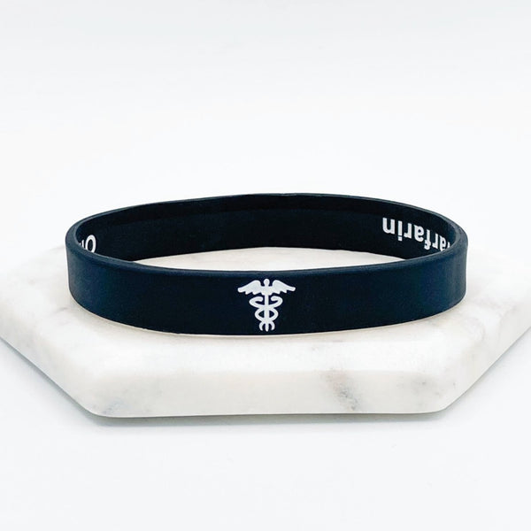 On Warfarin Hidden Message Wristband - Medical Alert ID - Butler and ...