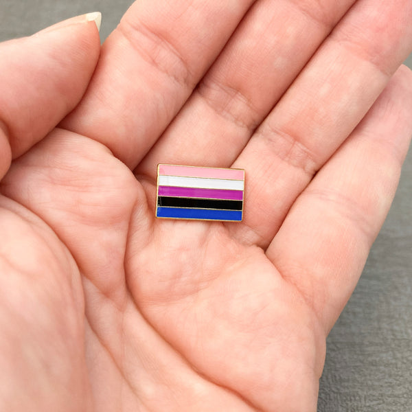Genderfluid LGBT Pride Flag Pin - Butler and Grace Ltd
