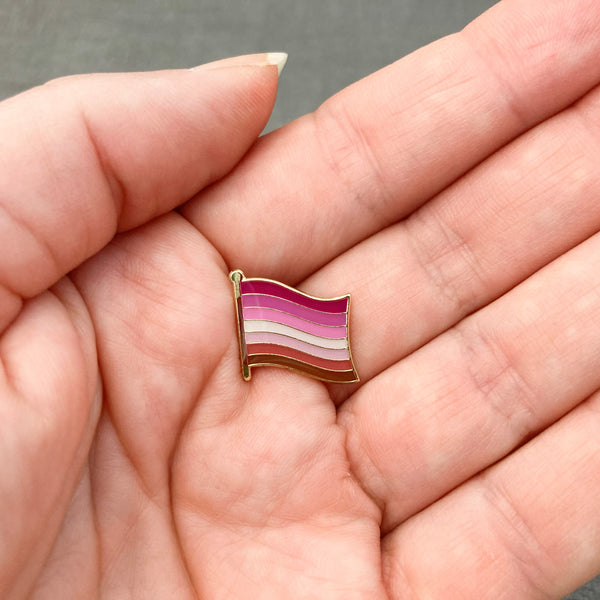 Lesbian LGBT Pride Flag Pins - Butler and Grace Ltd