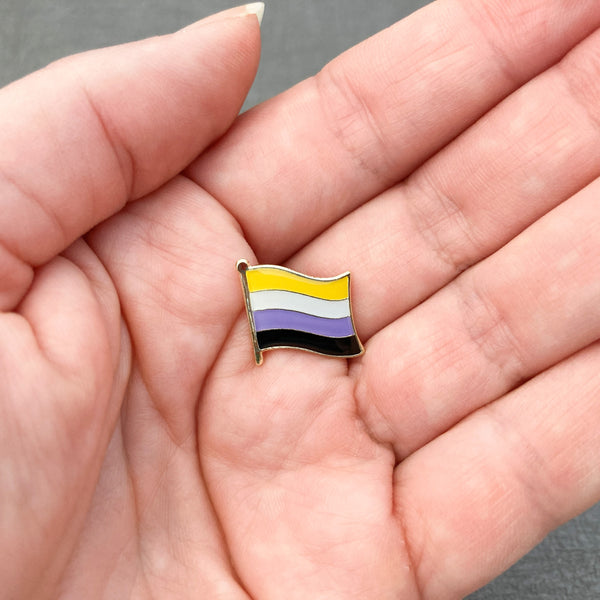 Nonbinary LGBT Pride Flag Pins - Butler and Grace Ltd