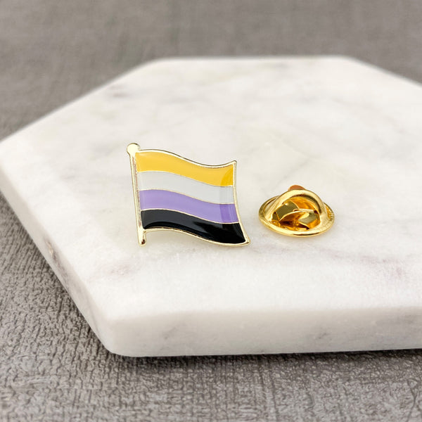 Nonbinary LGBT Pride Flag Pins - Butler and Grace Ltd